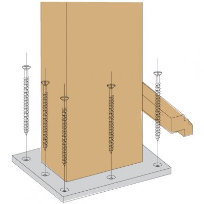 LJ-3006 Newel Mounting Plate Wood Stairs Hardware LJ-3600 Newel Plate